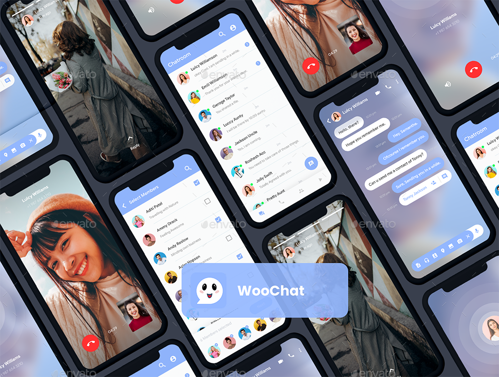 Chat App Ui Kit With Audio And Video Features Media Sharing And